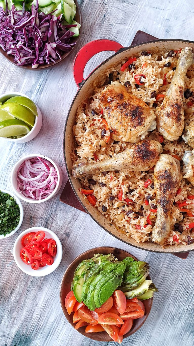 Baked chicken and black bean rice – Kitchen Titbits