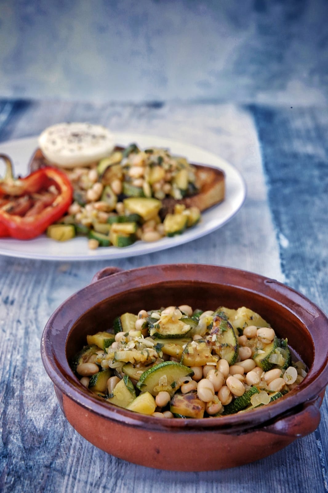 Lemon and mint courgette with beans – Kitchen Titbits